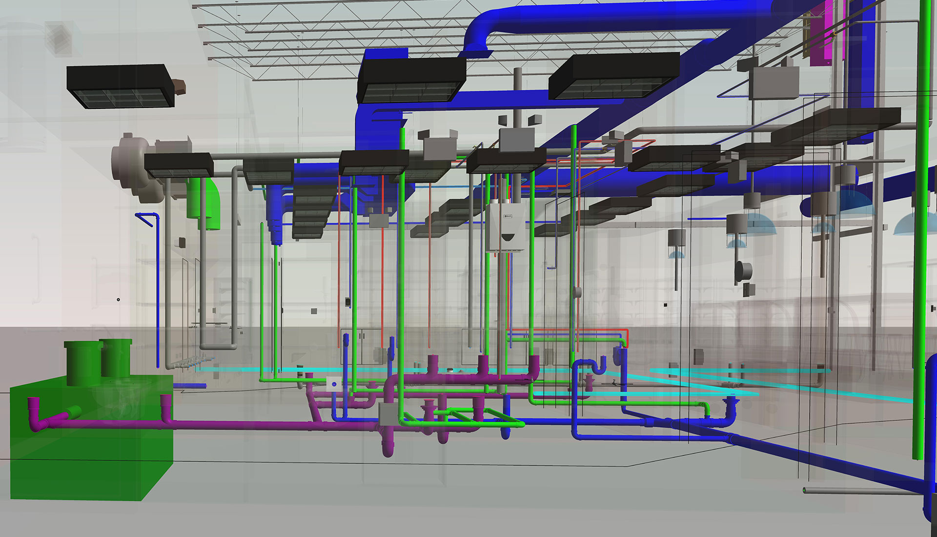 Plumbing Model_Revit MEP Modeling_Retail Store | United-BIM Plumbing Model_Revit MEP Modeling_Retail Store | United-BIM