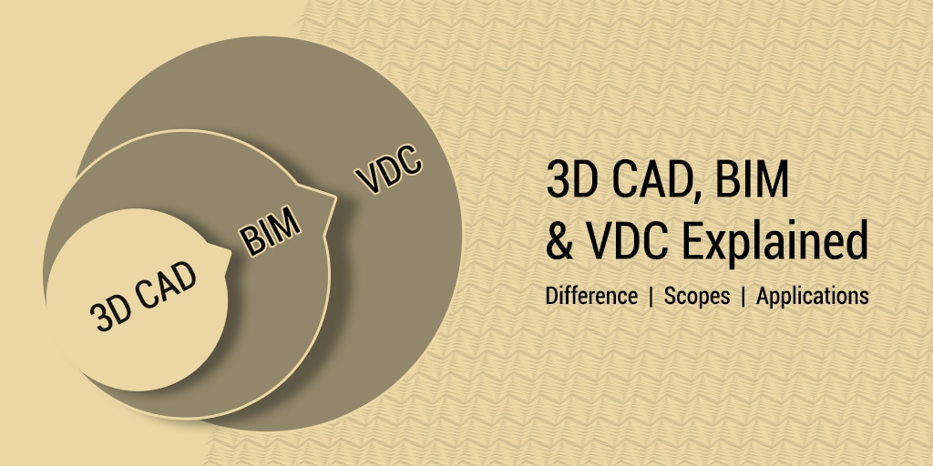 Difference Between 3D CAD, BIM and VDC with Scopes & Applications Difference Between 3D CAD, BIM and VDC with Scopes & Applications