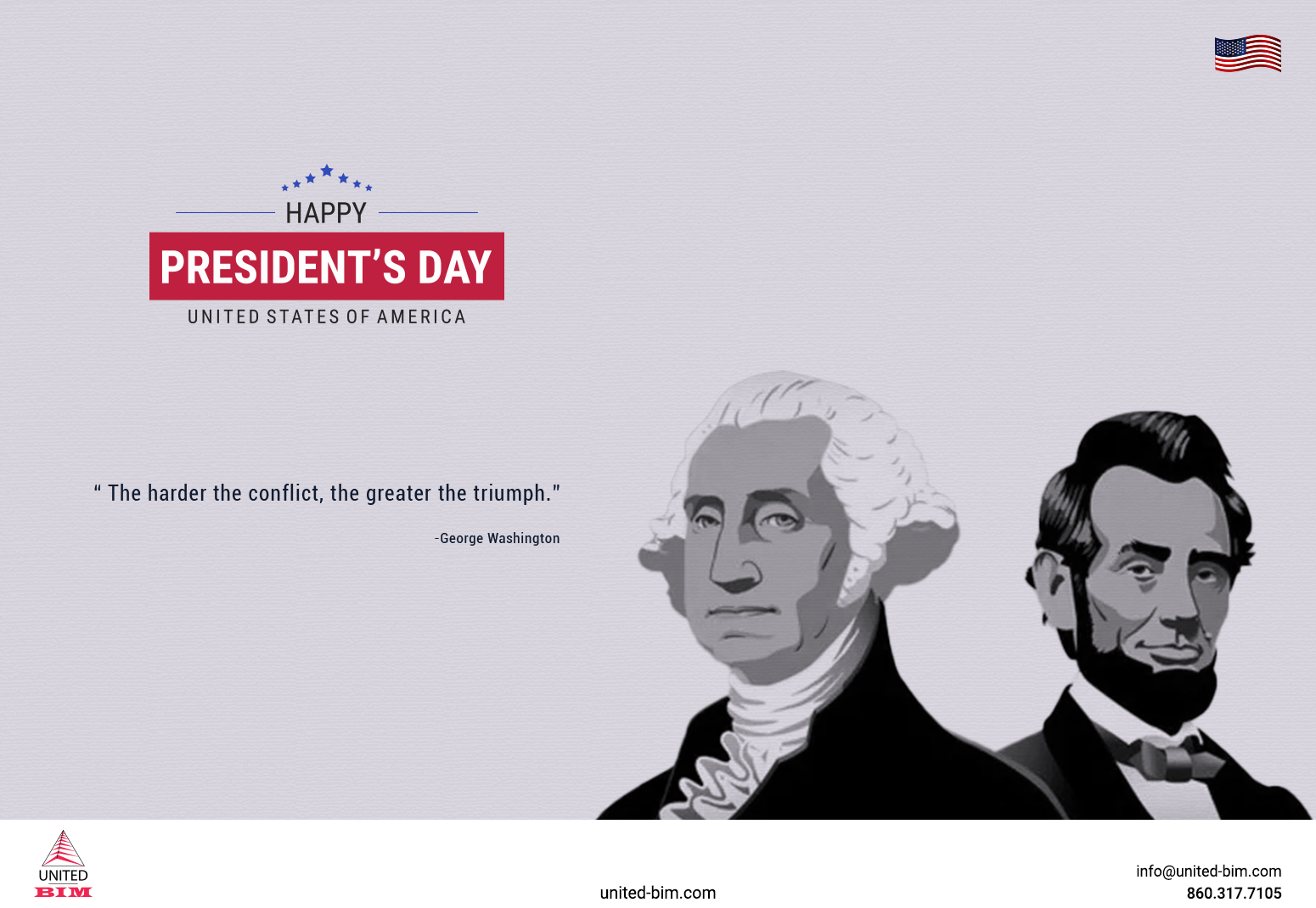 President day MLK 2022 | Graphic by United-BIM | United-BIM